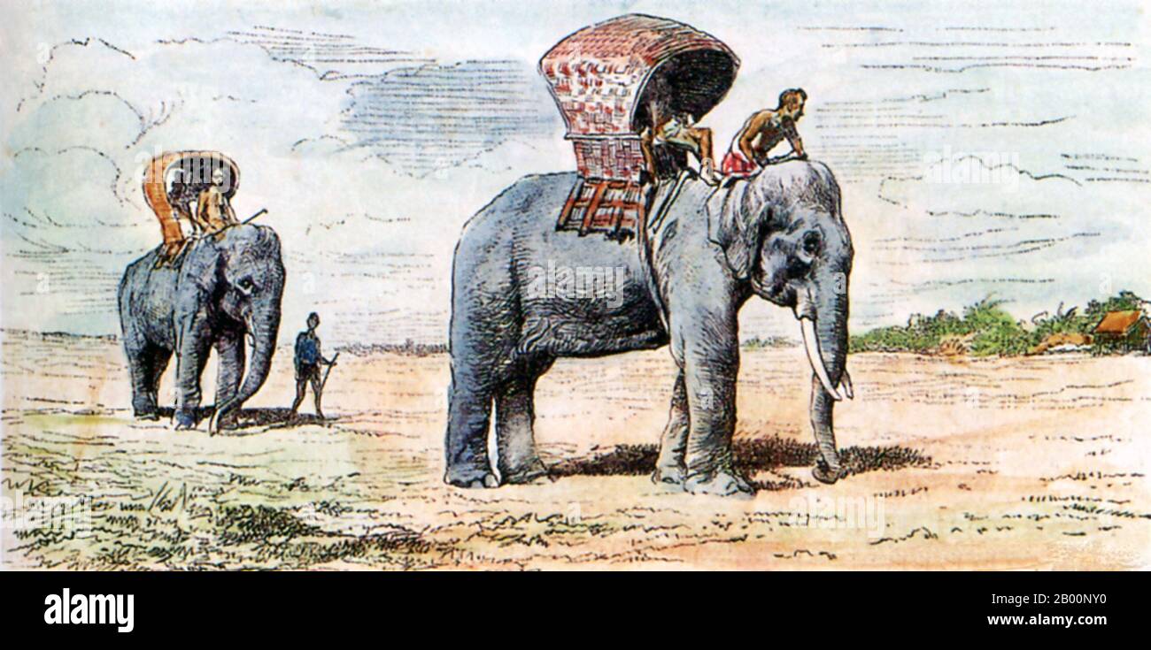 Elephant howdah illustration hi-res stock photography and images - Alamy