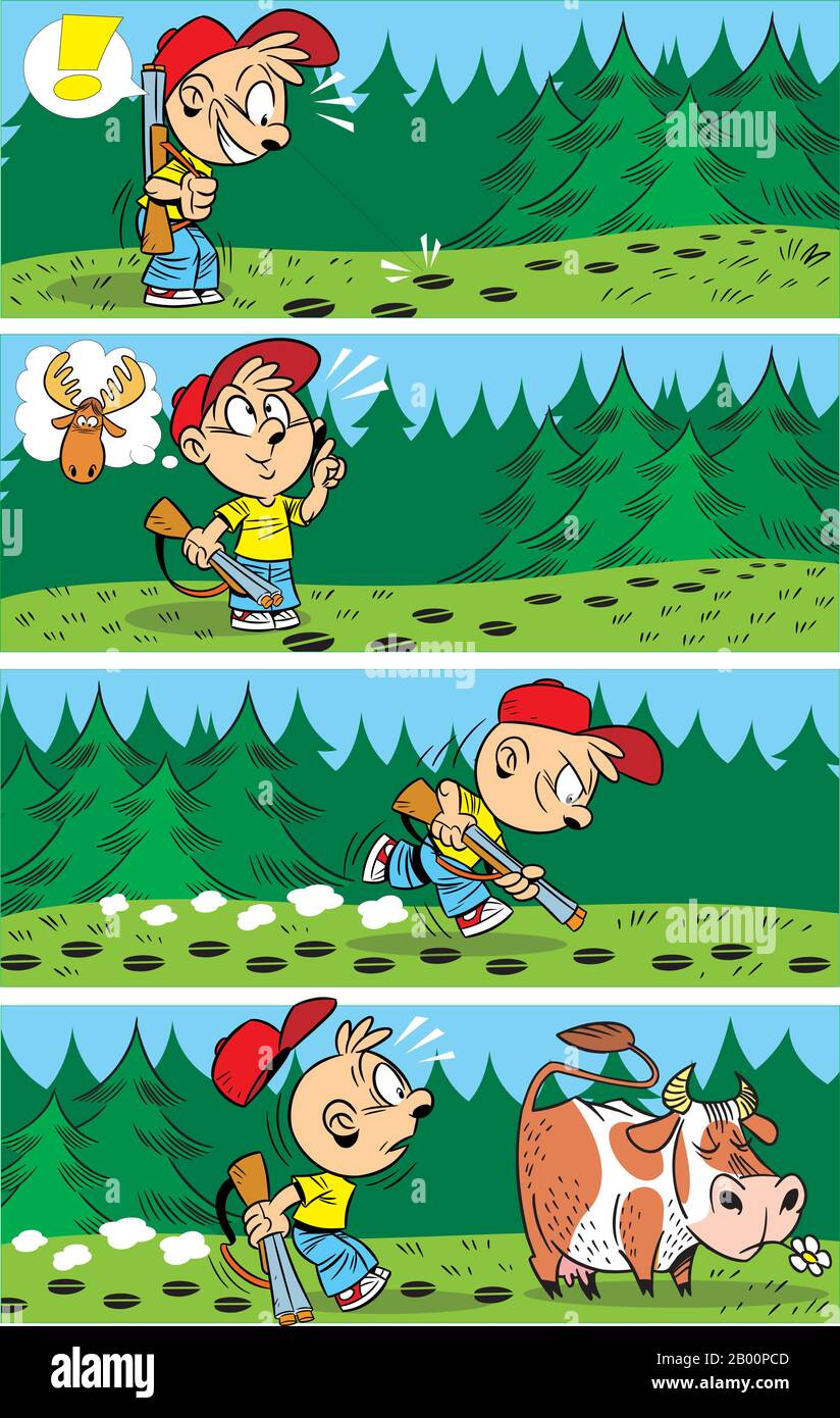 A hunting scene Stock Vector Images - Alamy