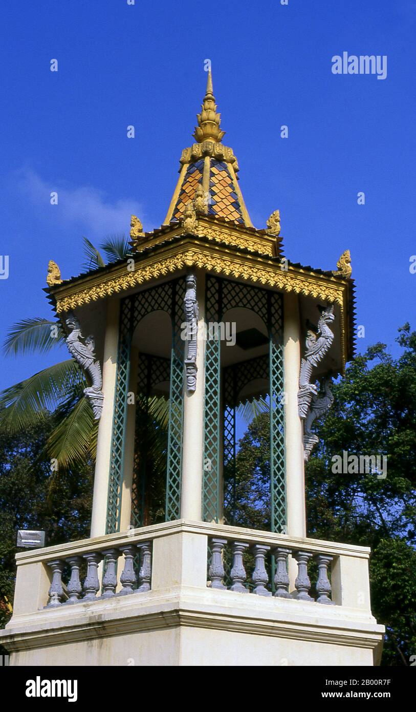 Cambodia: The belfry used for opening and closing ceremonies and the ...