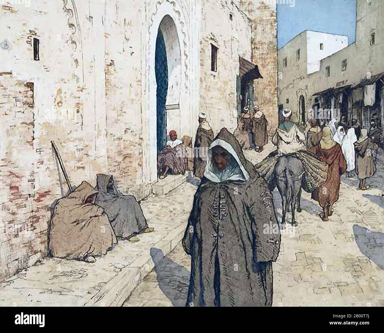 Morocco/Czechoslovakia: 'Street Scene of the Arab Quarter in Tangiers ...