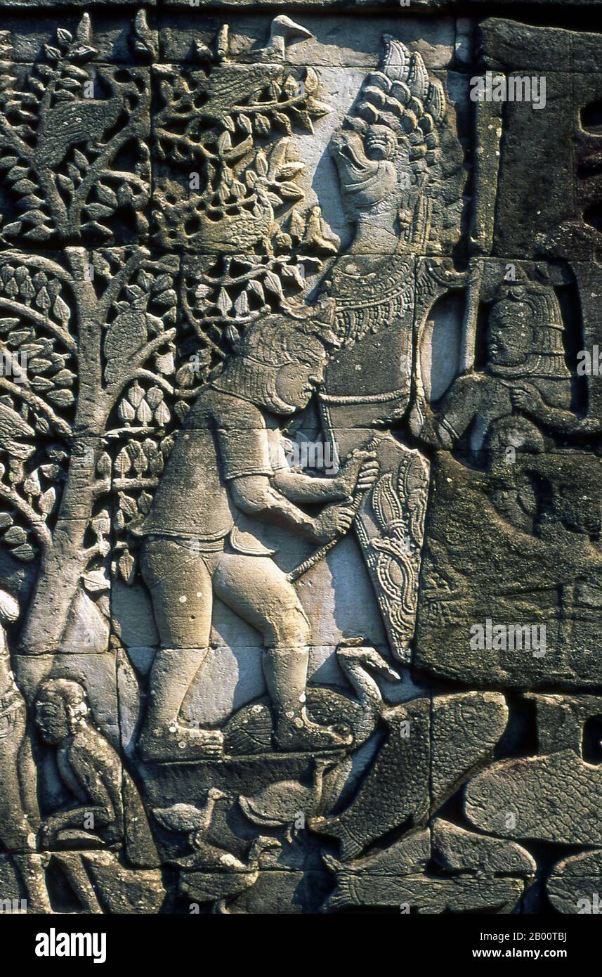 Angkor wat ship relief hi-res stock photography and images - Alamy