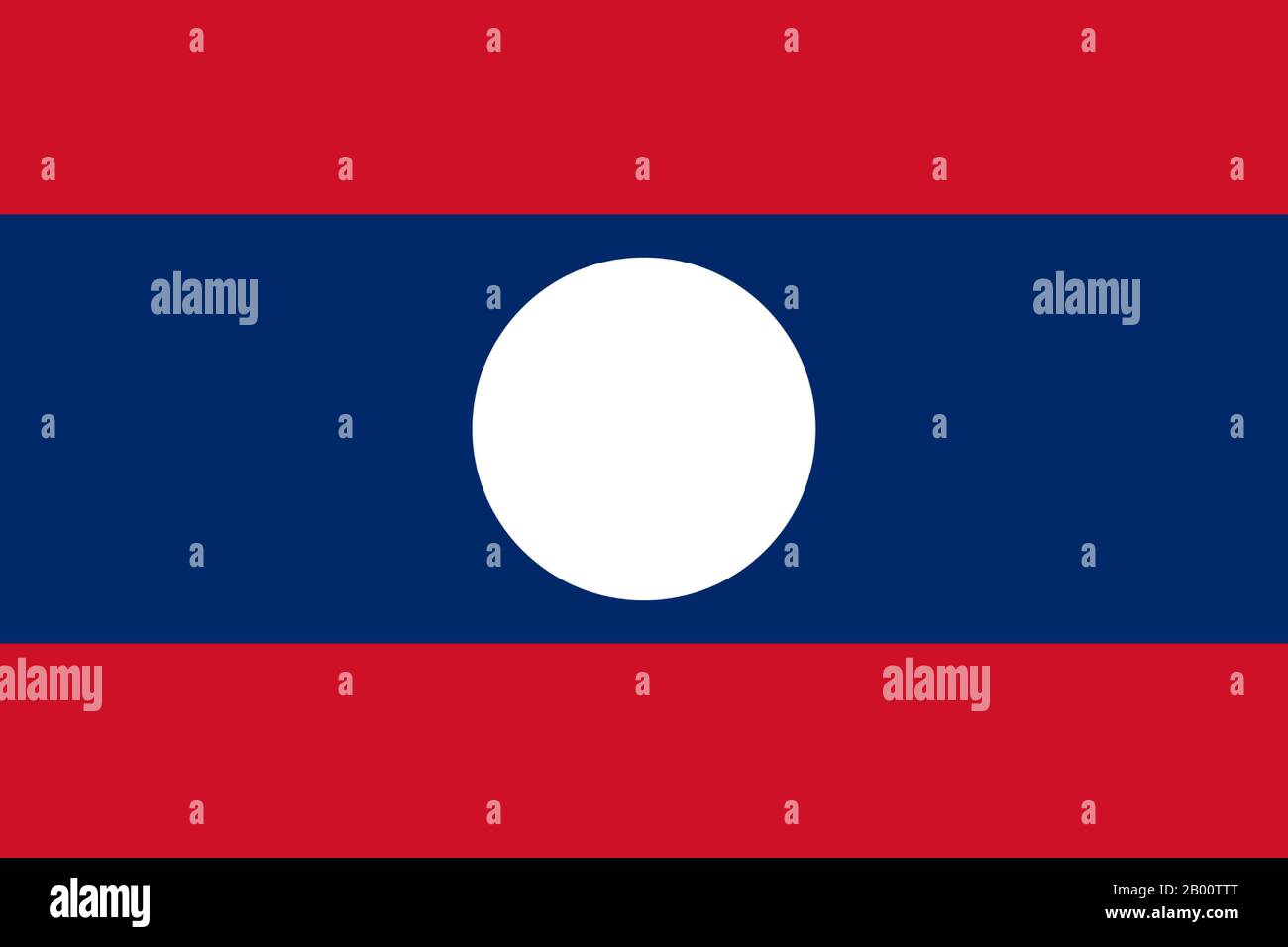 Laos: Flag of the Lao People's Democratic Republic (1975 - continuing ...