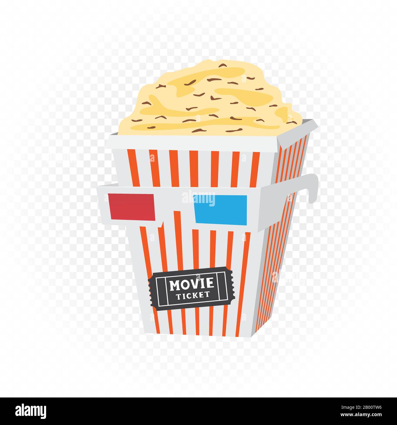 Bag popcorn concept cinema Cut Out Stock Images & Pictures - Alamy