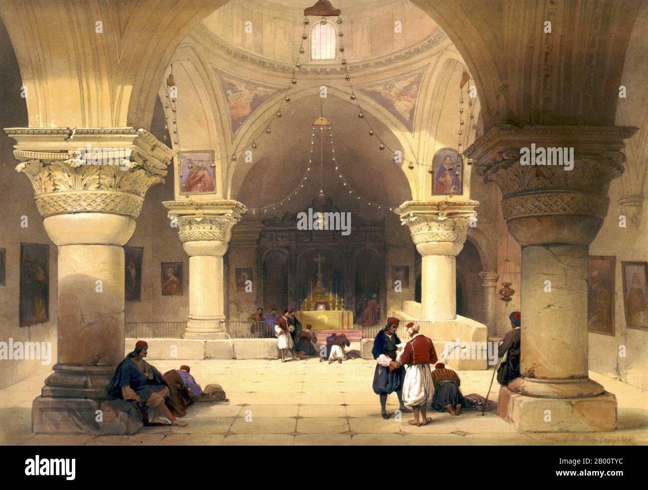 Palestine/Israel: 'Crypt of the Holy Sepulchre, Jerusalem'. Colour ...