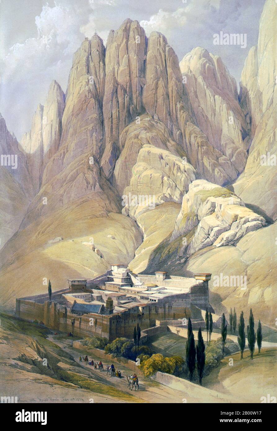 Egypt: 'Convent of St. Catherine with Mount Sinai ('Mount Horeb ...