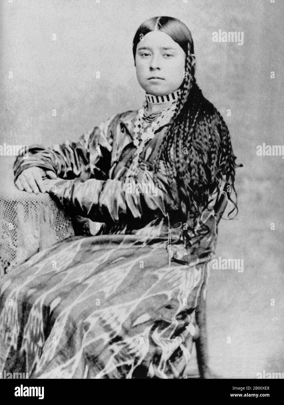 Uzbekistan: A 1890’s photographic portrait of a woman of Bukhara, by ...