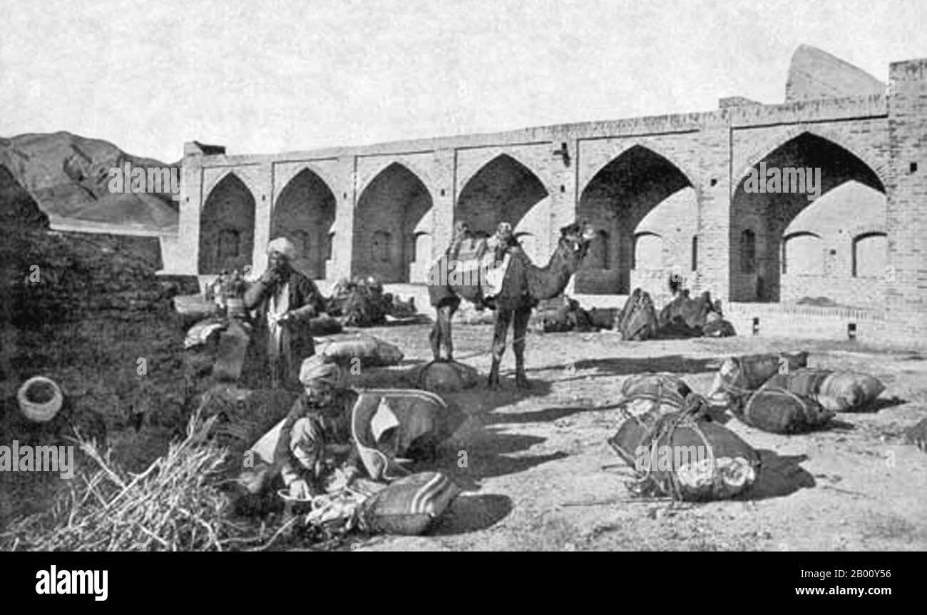 Iran/Persia: An Iranian caravanserai photographed by Sven Hedin in ...