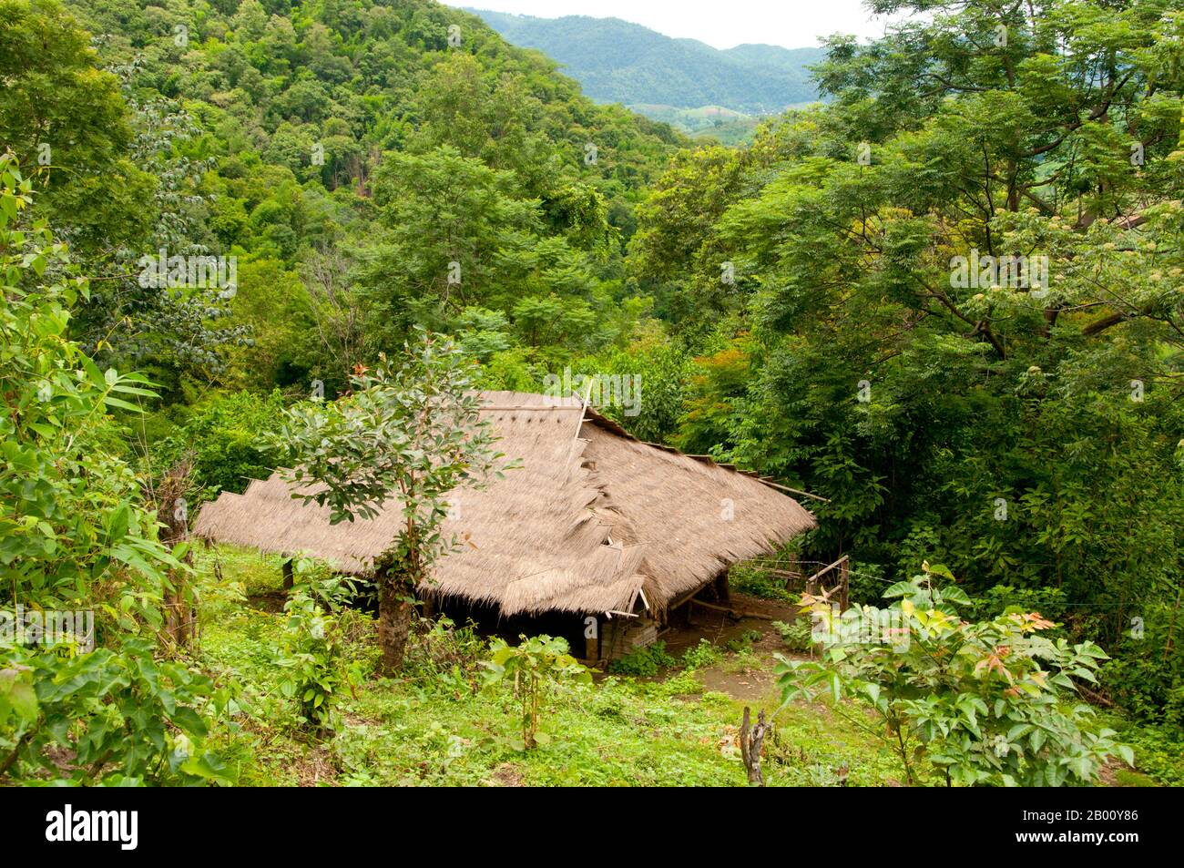 Thailand: Traditional Akha housing, Ban Huai Kee Lek, Chiang Rai ...