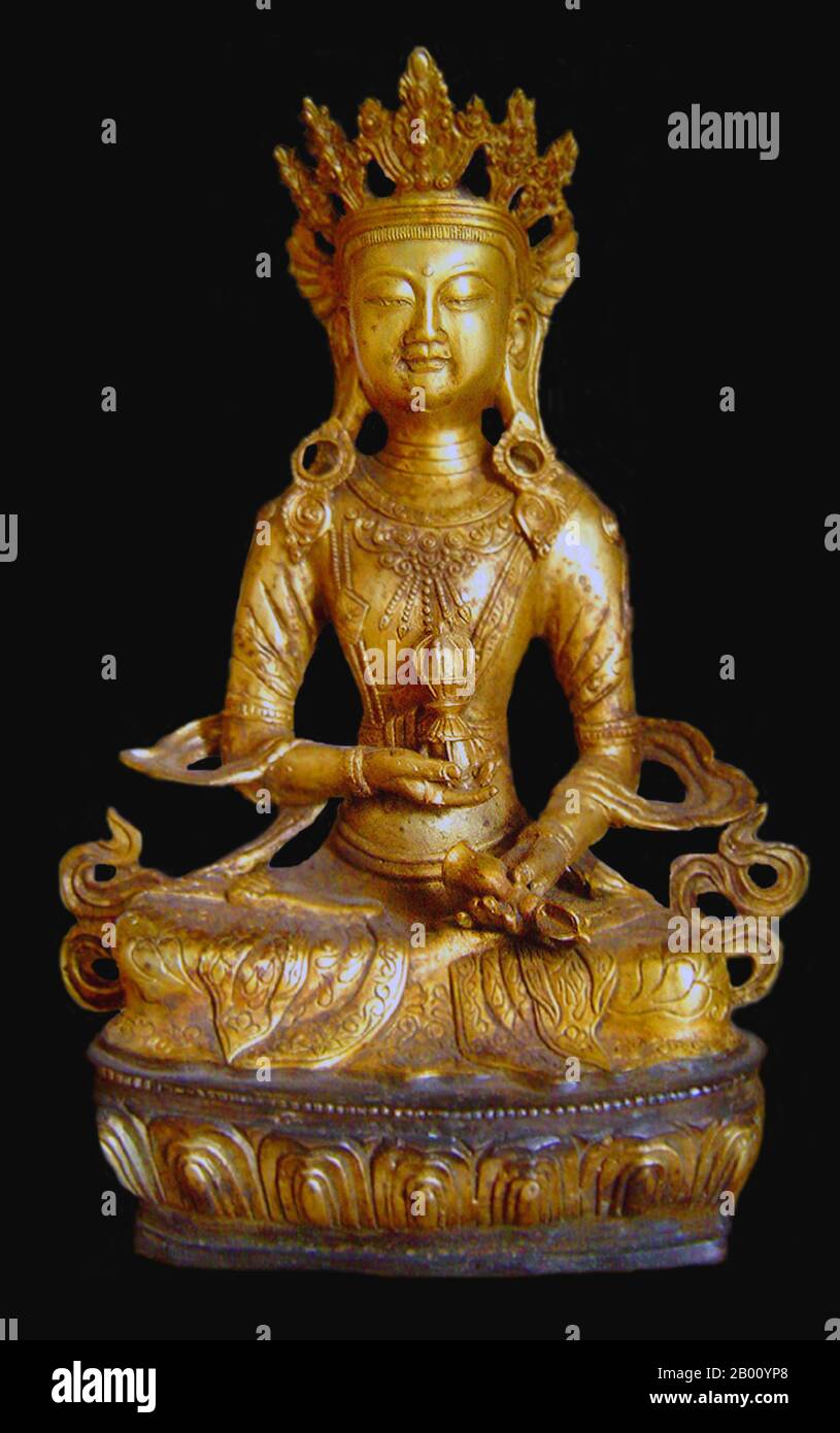 China/Tibet: An image of Vajrasattva sacred to the Vajrayana Buddhist ...