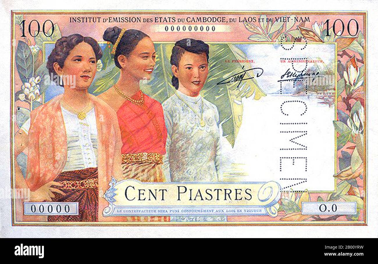 Indochina: Vietnam/Laos/Cambodia: Banque de l'Indochina One Hundred ...