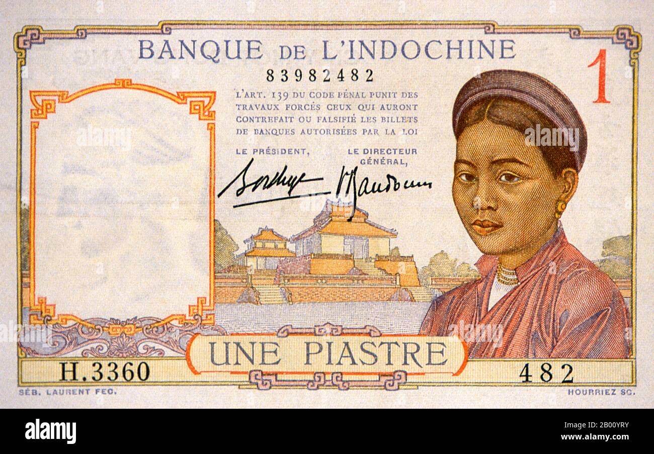 Indochina: Vietnam/Laos/Cambodia: Banque de l'Indochina One Piastre ...