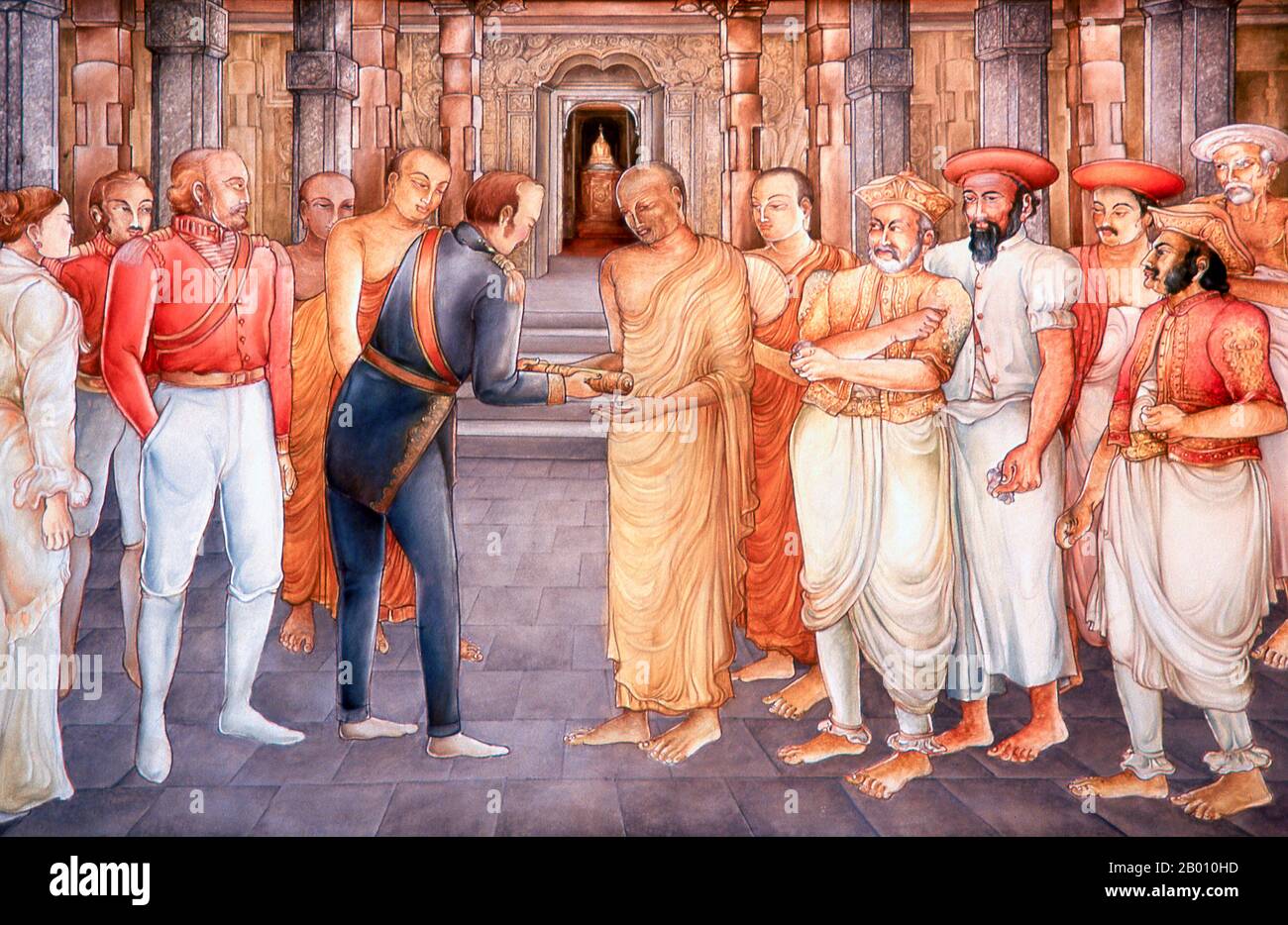 Sri Lanka: Return of the Tooth, depicted in a mural in the Temple of ...