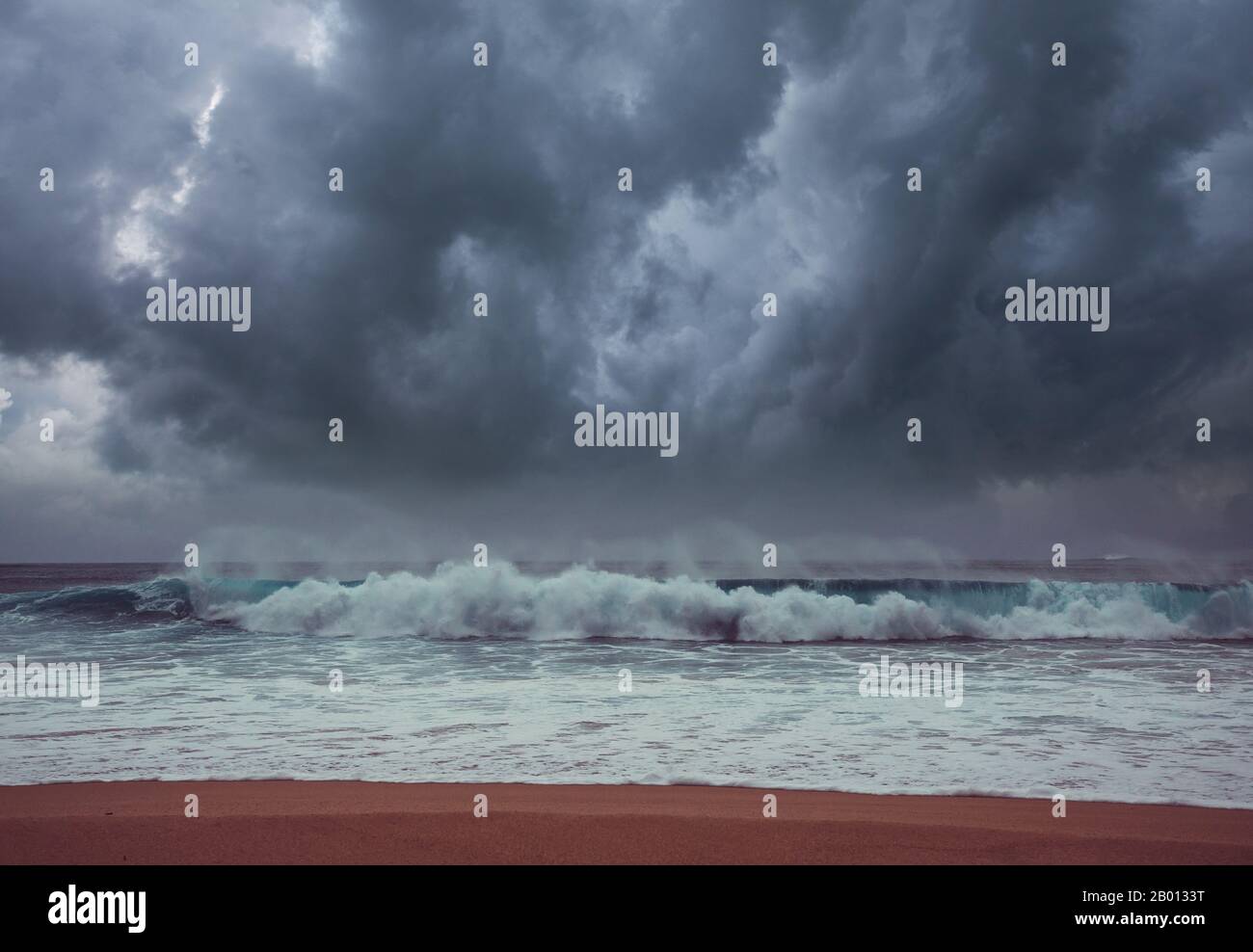 storm clouds and dramatic waves in ocean Stock Photo - Alamy