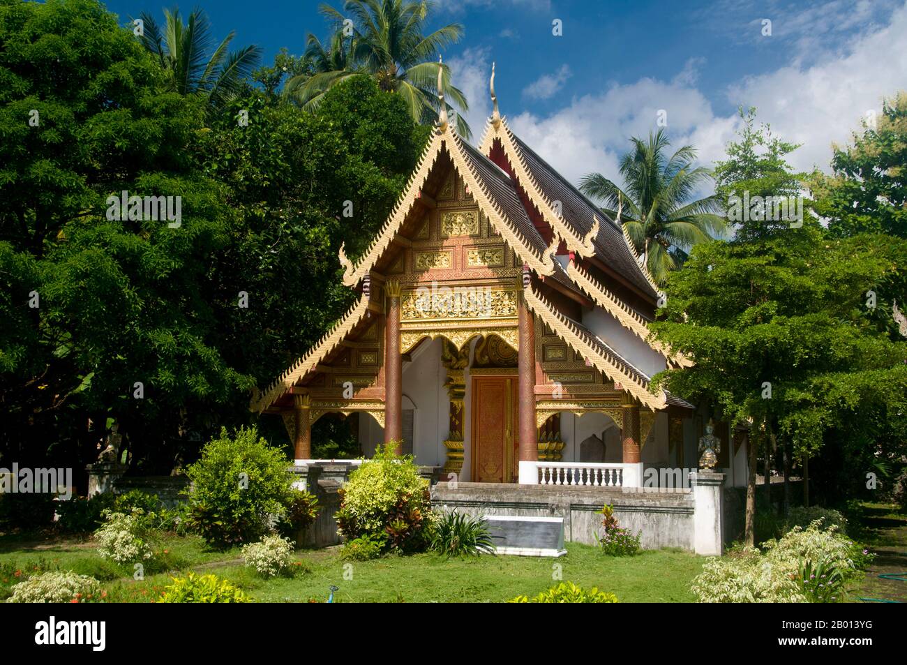 Thailand: Ubosot (ordination hall), Wat Chiang Man, Chiang Mai. Wat ...
