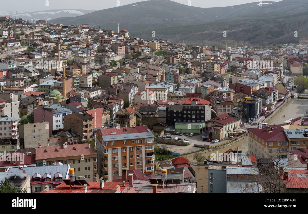 Bayburt, Turkey - May 6, 2019: Veiw of the town of Bayburt in Turkey ...