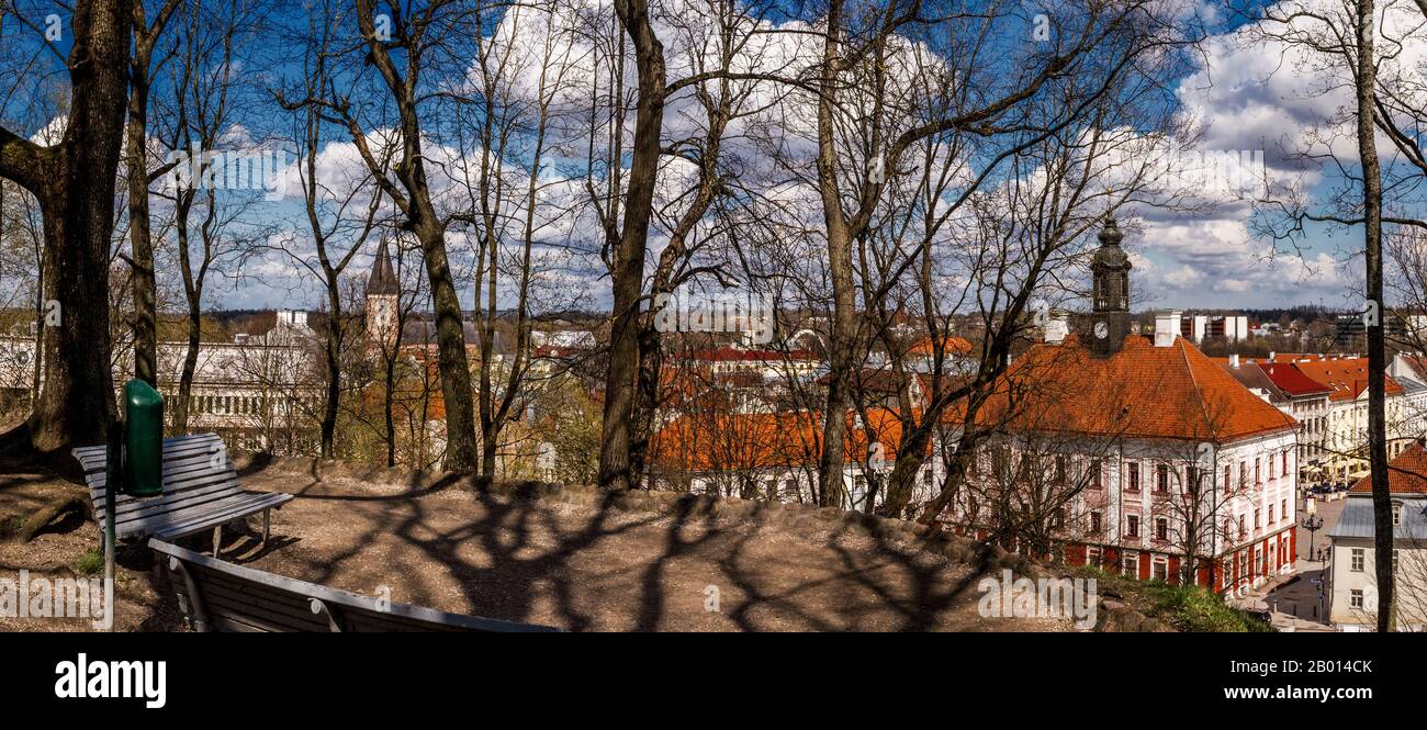 Panoramic view of Tartu from Toomemägi Stock Photo - Alamy