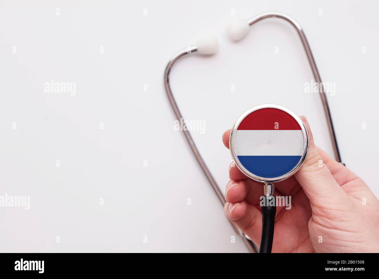 Netherlands healthcare concept. Doctor holding a medical stethoscope ...