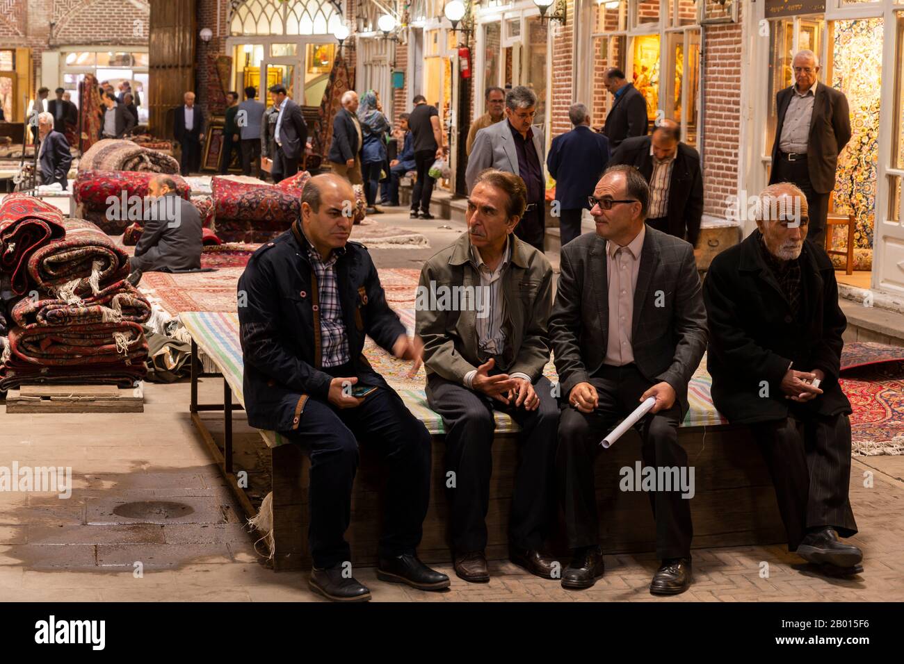 Tabriz, Iran - May 12, 2019: Great Bazaar in Tabriz with man at the ...