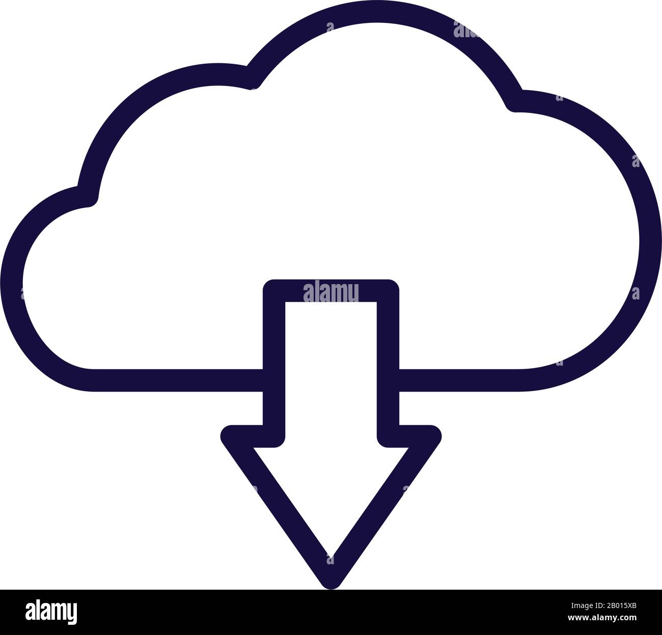 Cloud computing line style icon design, Communication internet connectivity web technology ...