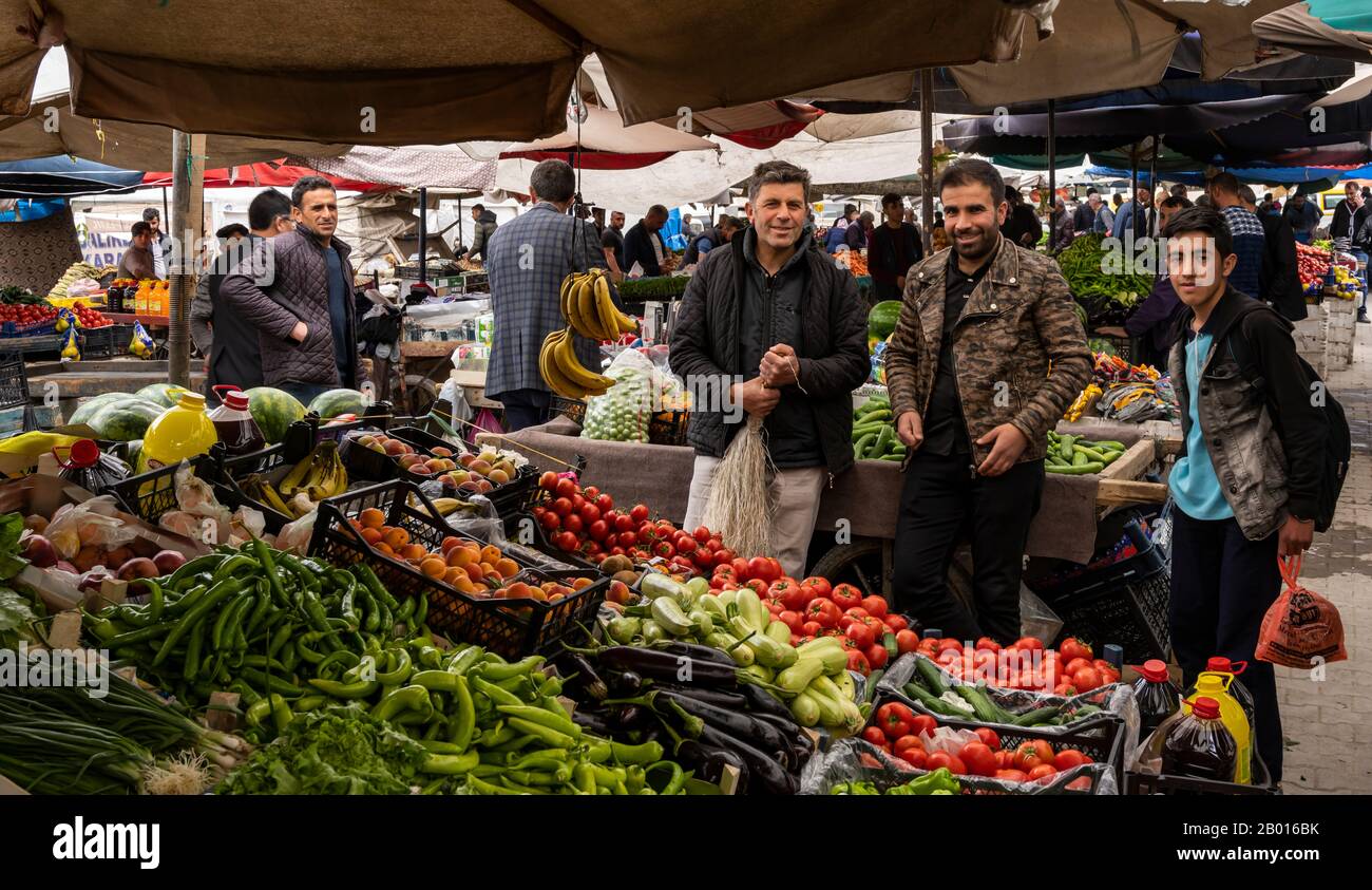 Dogubeyazit, Turkey - May 10, 2019: Three man on the market of ...