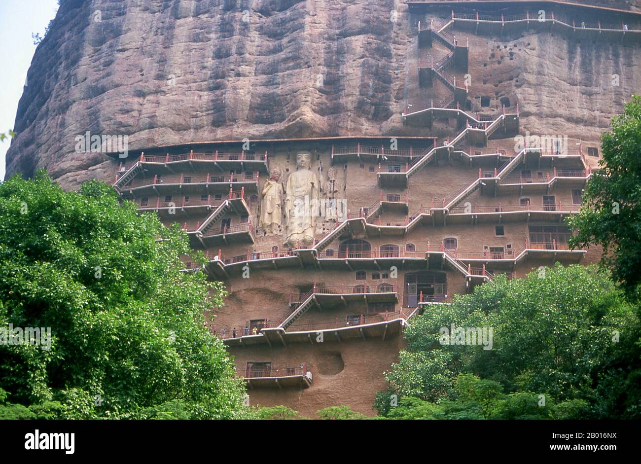 China: The Amitabha Buddha attended by Avalokitesvara, Maiji Shan ...