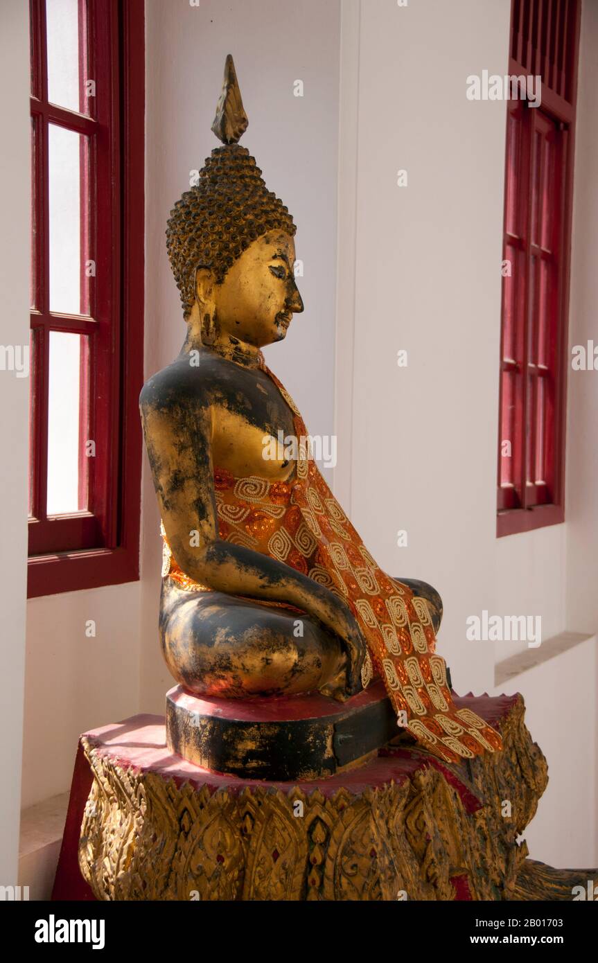 Thailand: Buddha in the Loha Prasad, Wat Ratchanatda, Bangkok. Wat ...