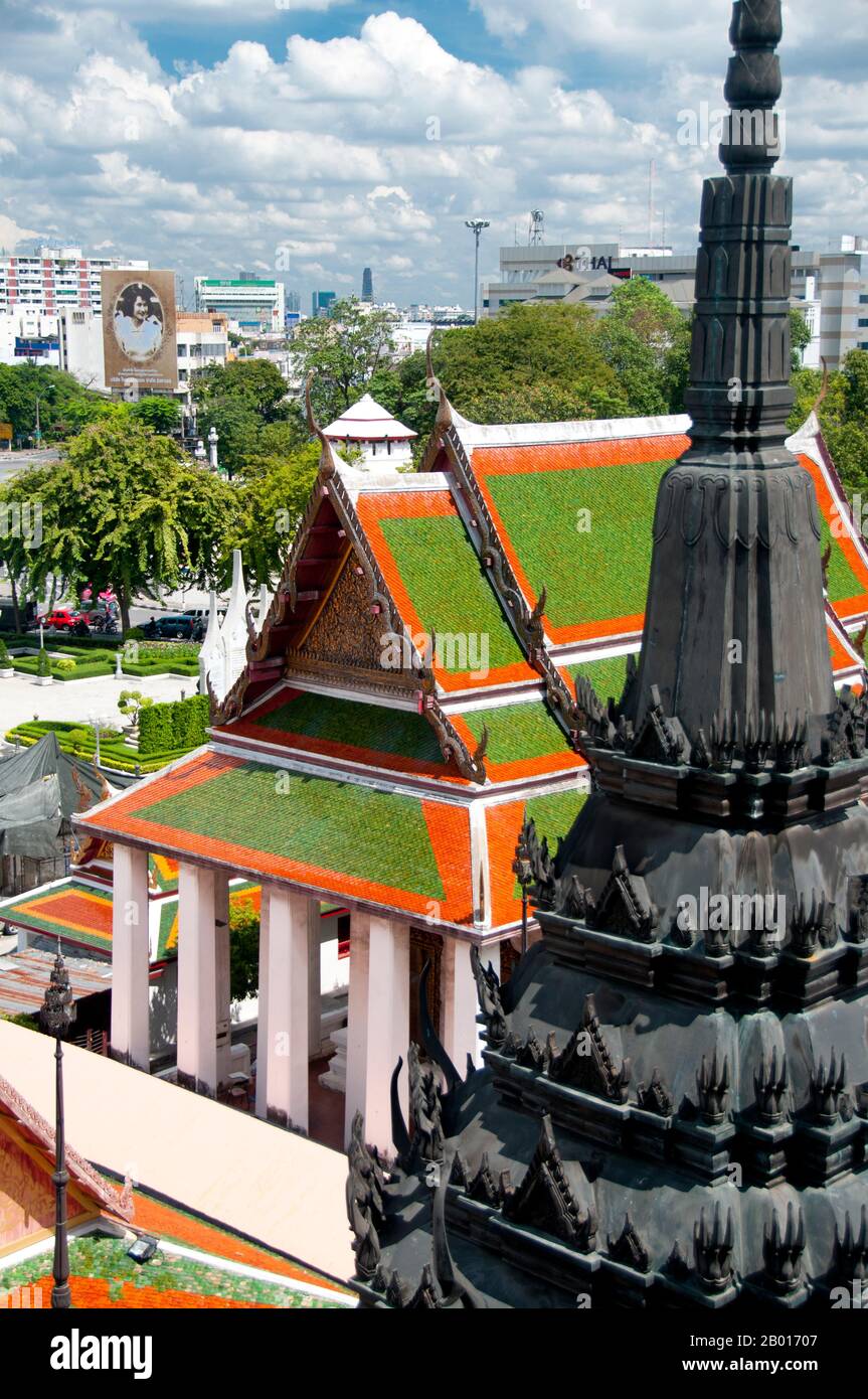 Thailand: Wat Ratchanatda, Bangkok. Wat Ratchanaddaram was built on the ...