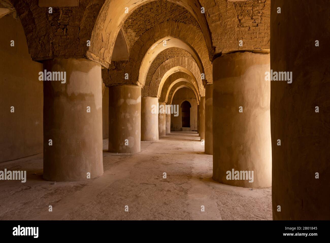 Damghan, Iran - May 25, 2019: Pilars of the oldest mosque, the ...
