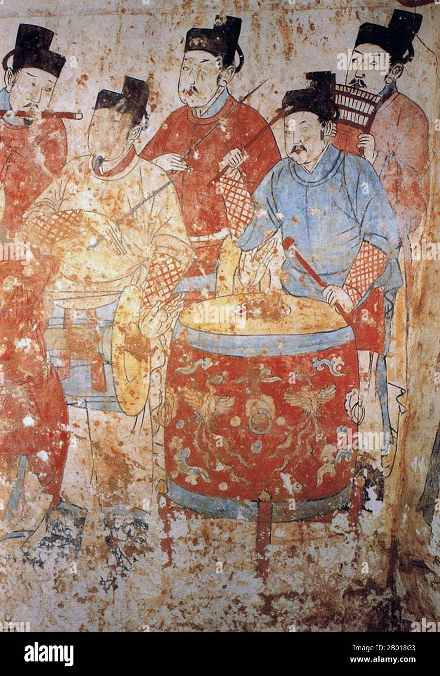 China: Ceiling mural with stellar diagrams in the tomb of Zhang Wenzao ...