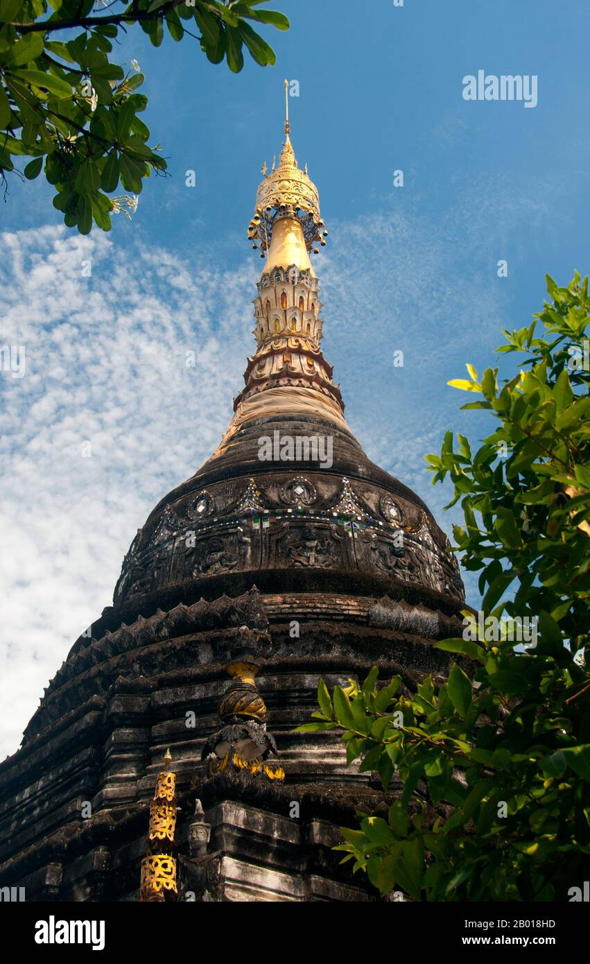 Thailand: Main chedi at the Shan (Tai Yai) temple of Wat Pa Pao, Chiang ...