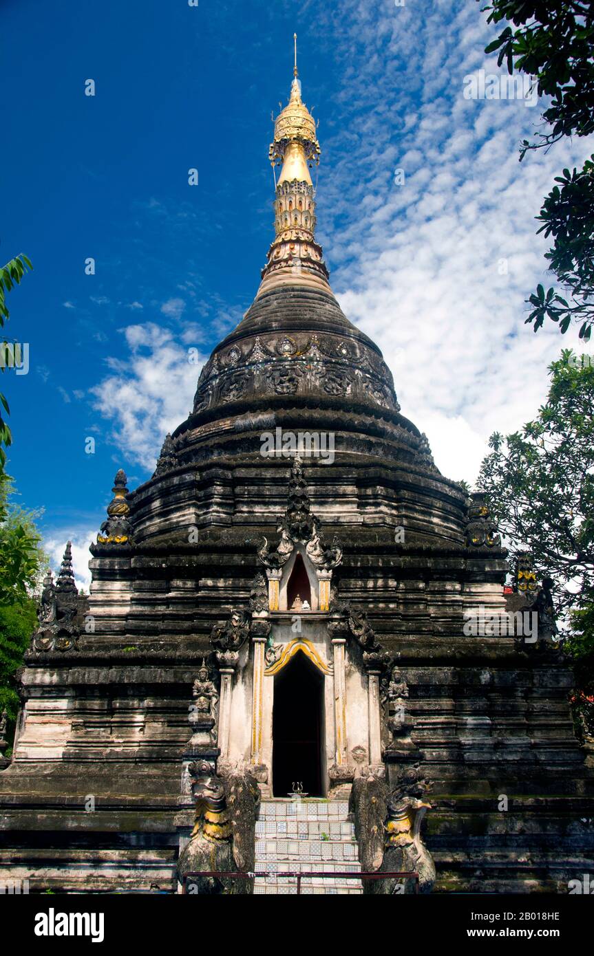 Thailand: Main chedi at the Shan (Tai Yai) temple of Wat Pa Pao, Chiang ...