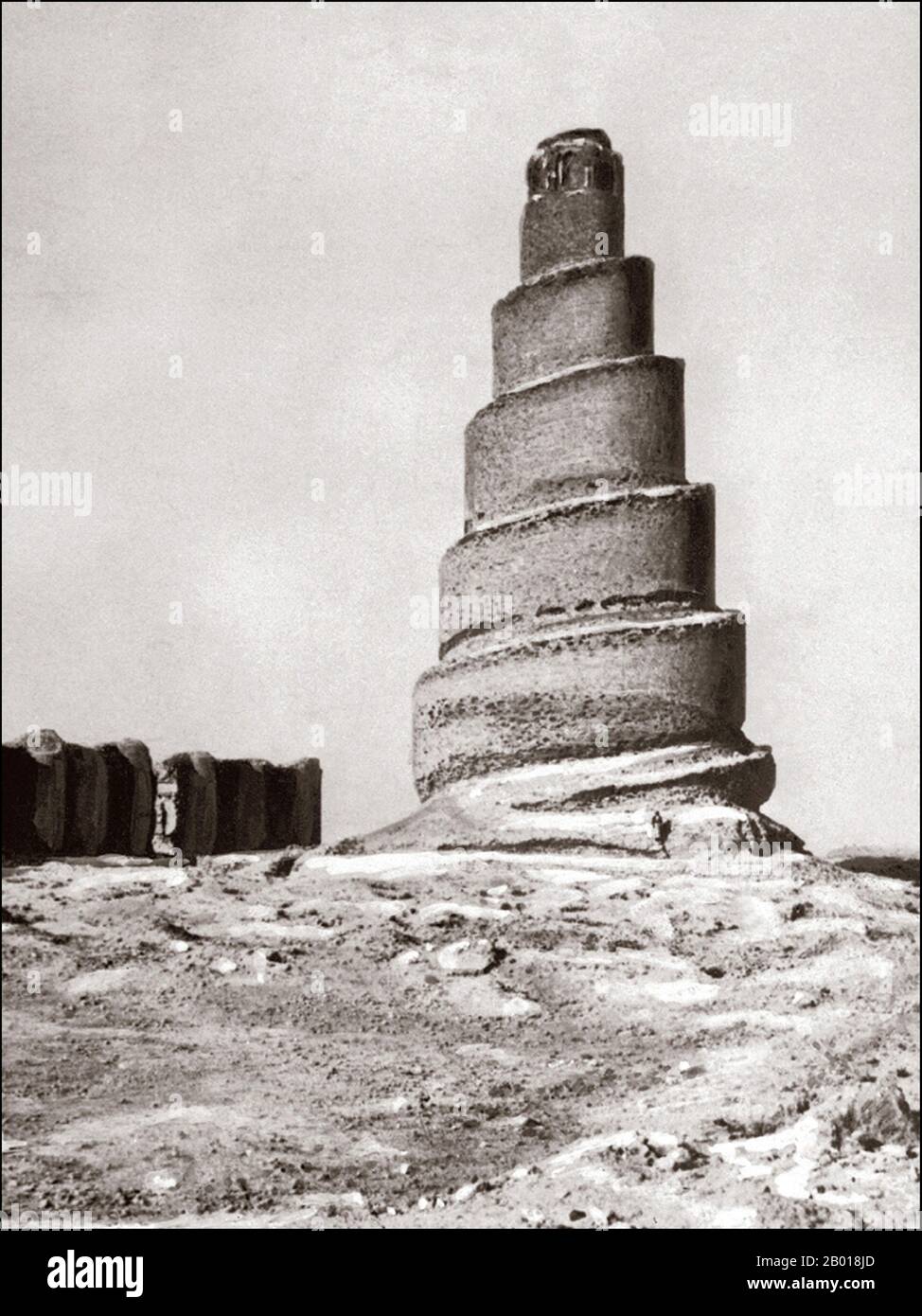 Iraq: The Malwiya, minaret of the Great Mosque at Samarra (completed ...