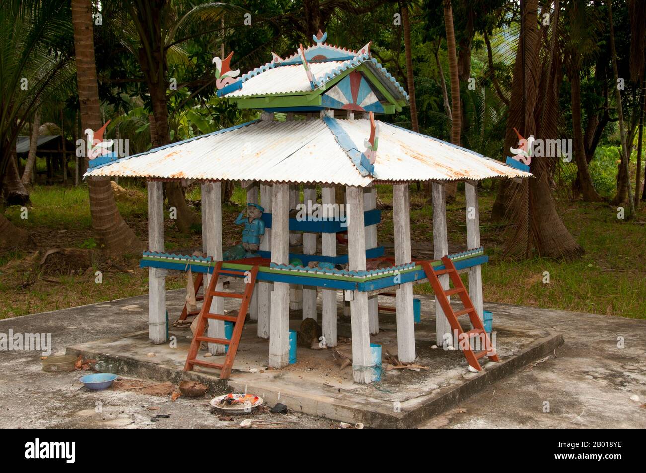 Thailand: Urak Lawoi (Sea Gypsy) spirit shrine, Old Lanta Town, Ko ...