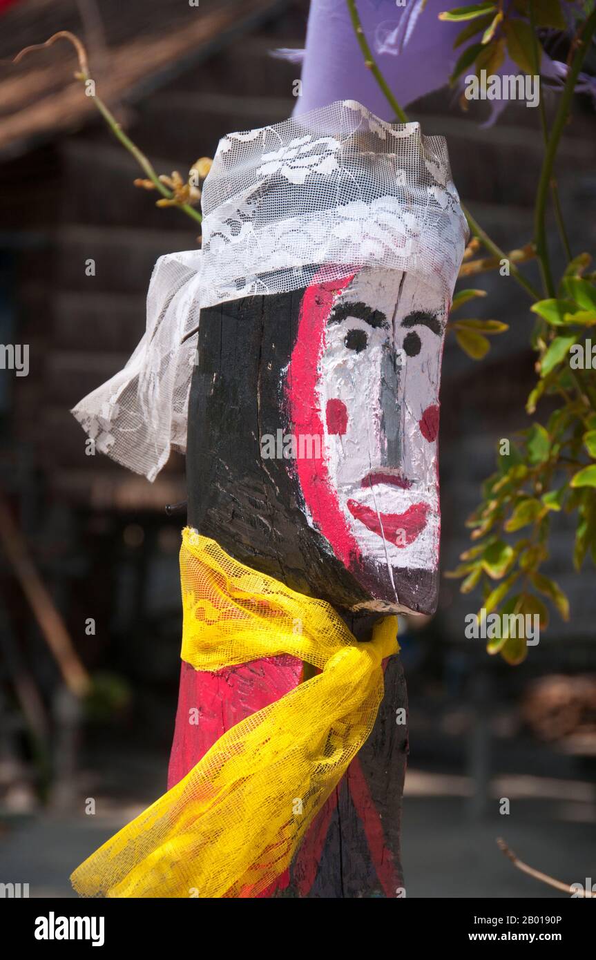 Thailand: Moken (Sea Gypsy) totems, Moken village, Ko Surin Tai, Surin ...