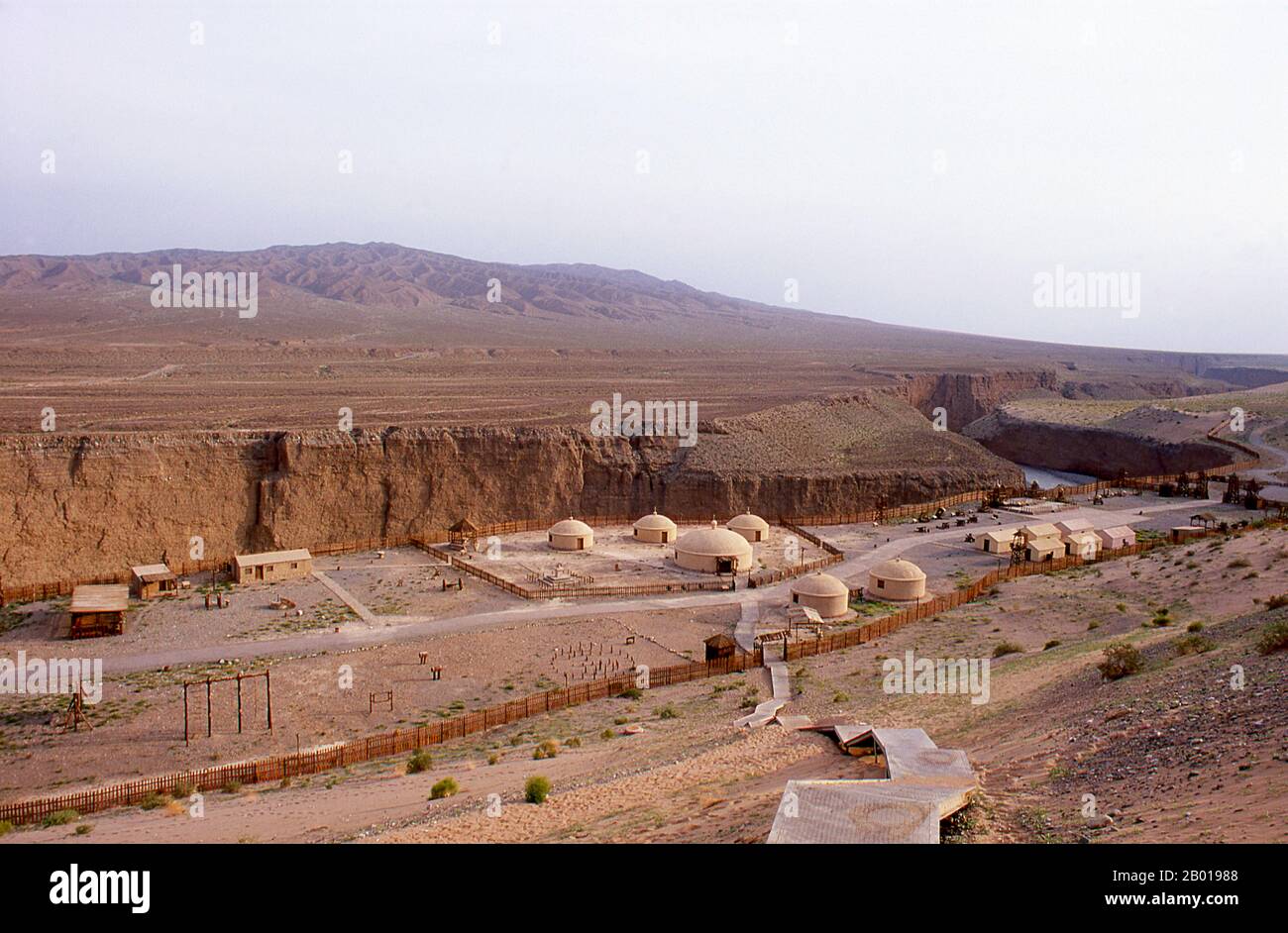 China: The Taolai River Gorge and Chinese military encampment museum ...