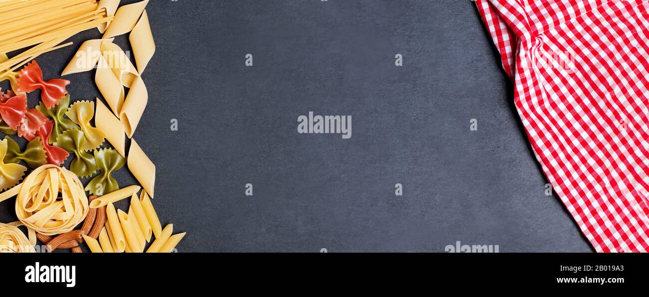 Italian pasta design template with a place for text Stock Photo - Alamy