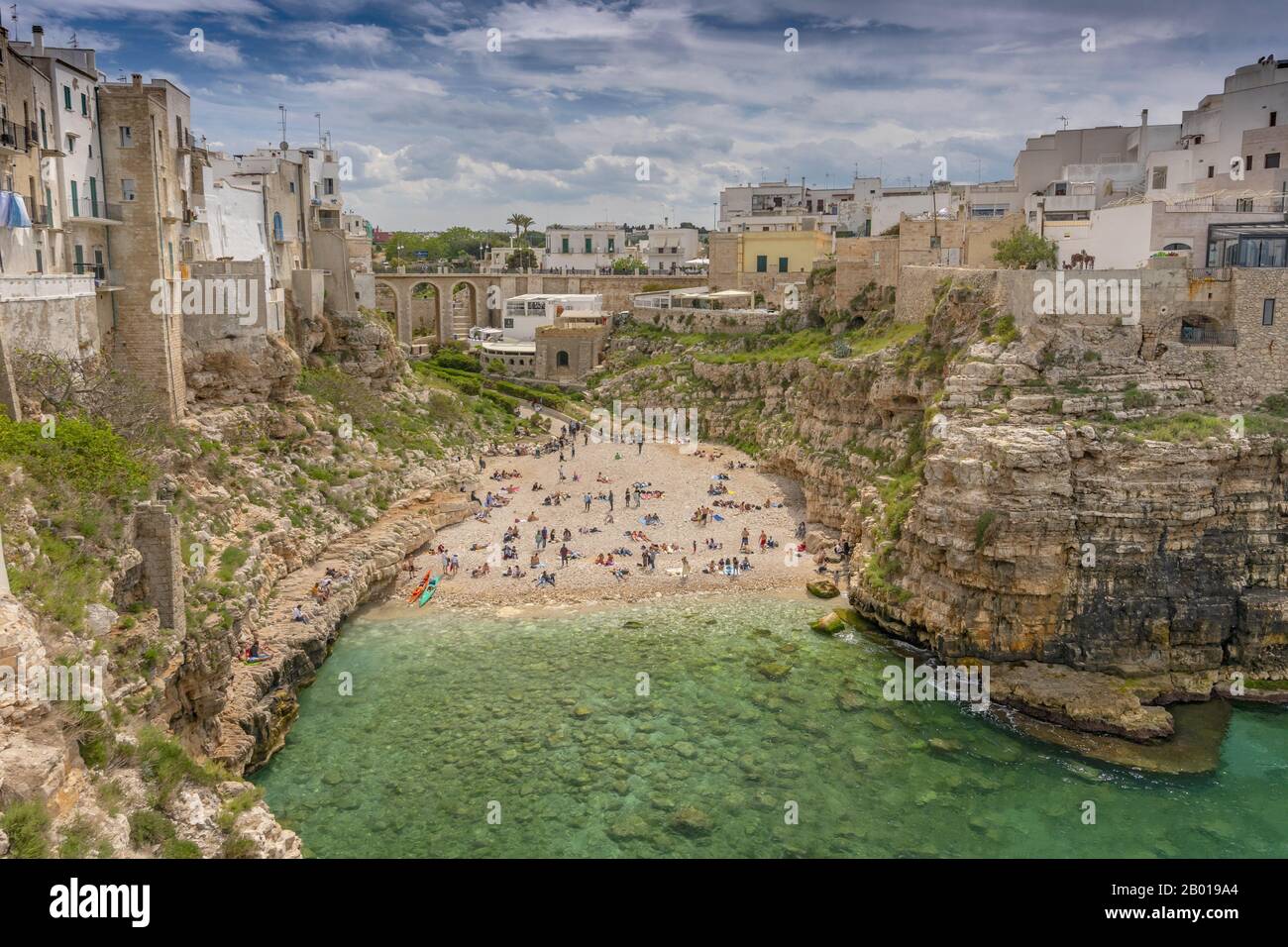 Lama Monachile beach, the most famous landmark of Polignano a Mare ...