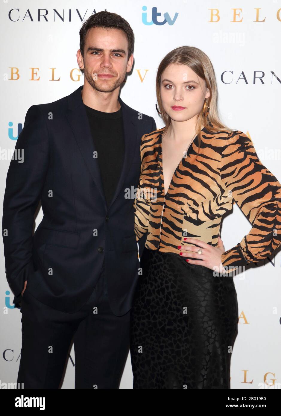 Jeremy Neumark Jones and Emily Reid attend the "Belgravia" photocall at ...