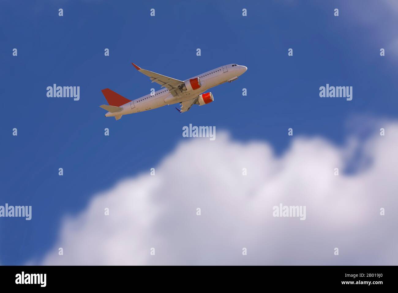 Image plane in sunset sky hi-res stock photography and images - Alamy