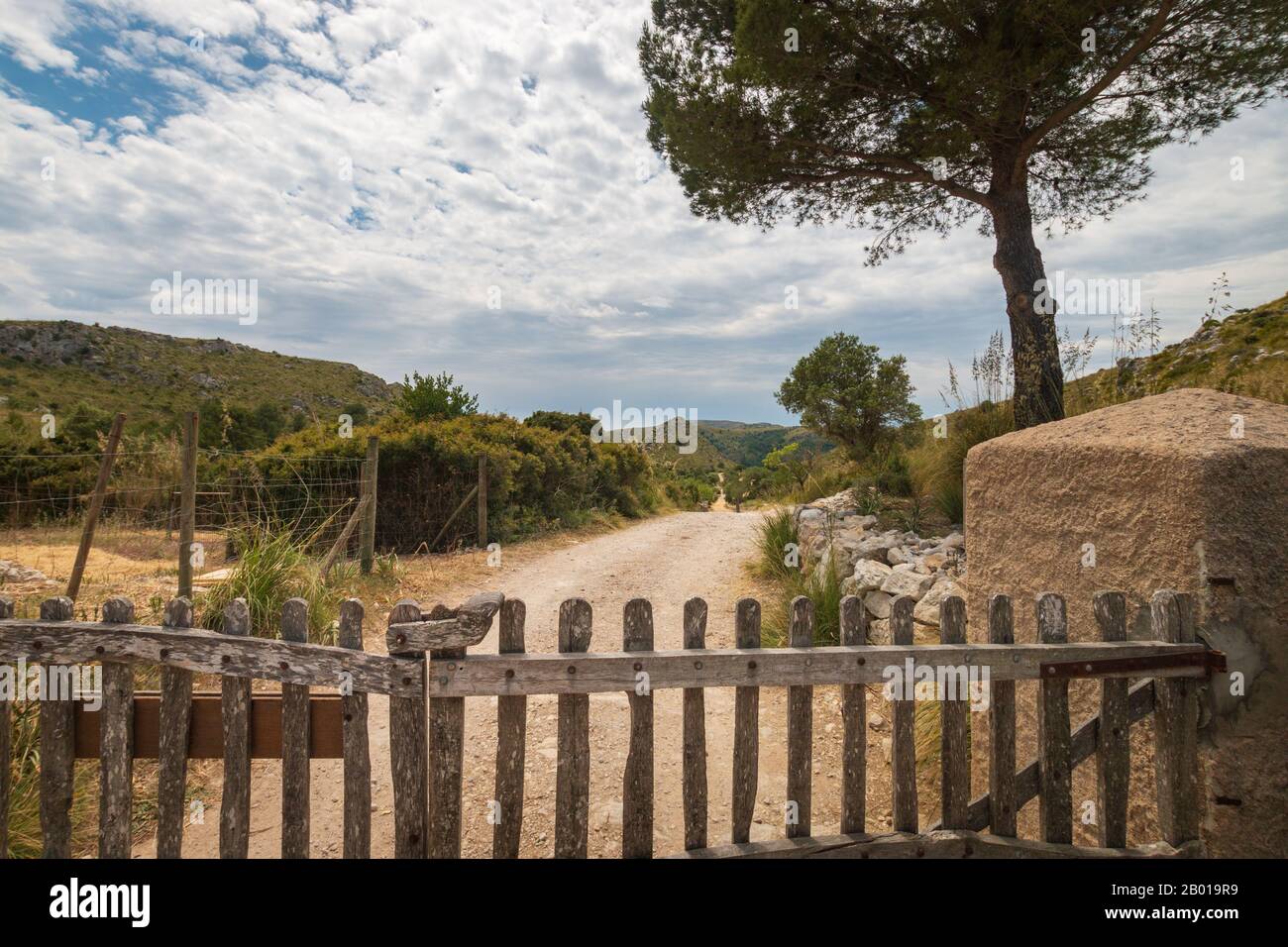 Hiking trail No. 1 at Parc natural de la peninsula de Llevant on the ...