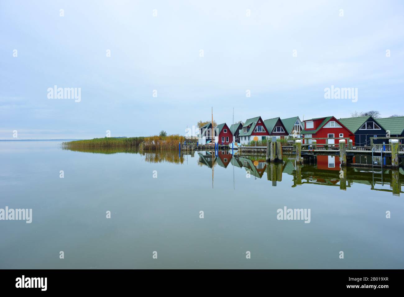 Ahrenshoop, Germany 10-20-2019 the Habor of Althagen with small holiday ...