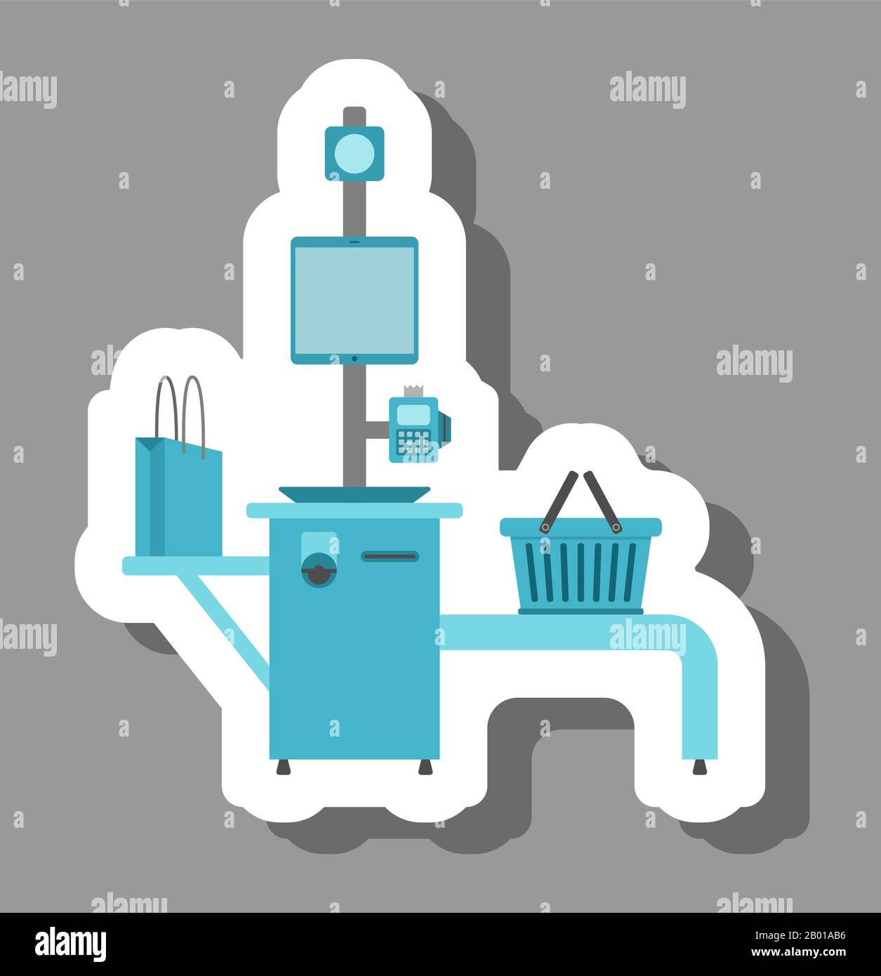 Self service check in kiosks Stock Vector Images - Alamy