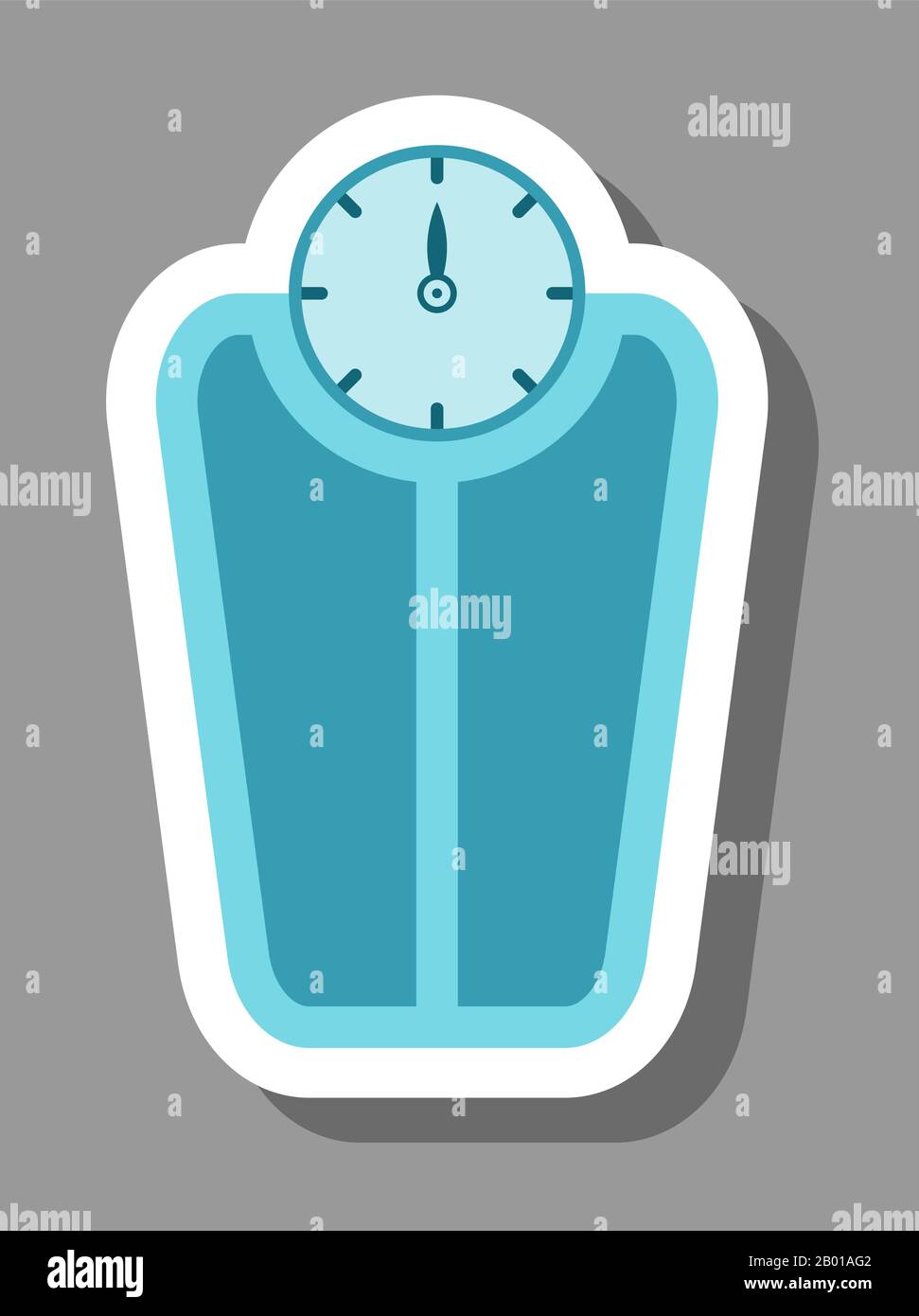 Weighing icon that symbolizes diet and obesity. All the objects ...