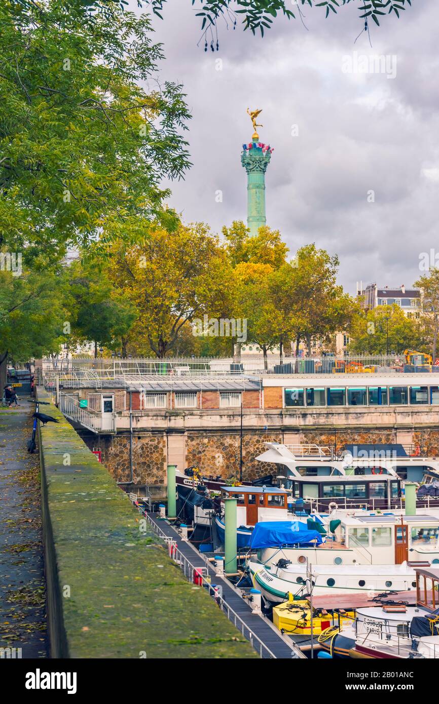 France Paris Bastille District Port High Resolution Stock Photography ...