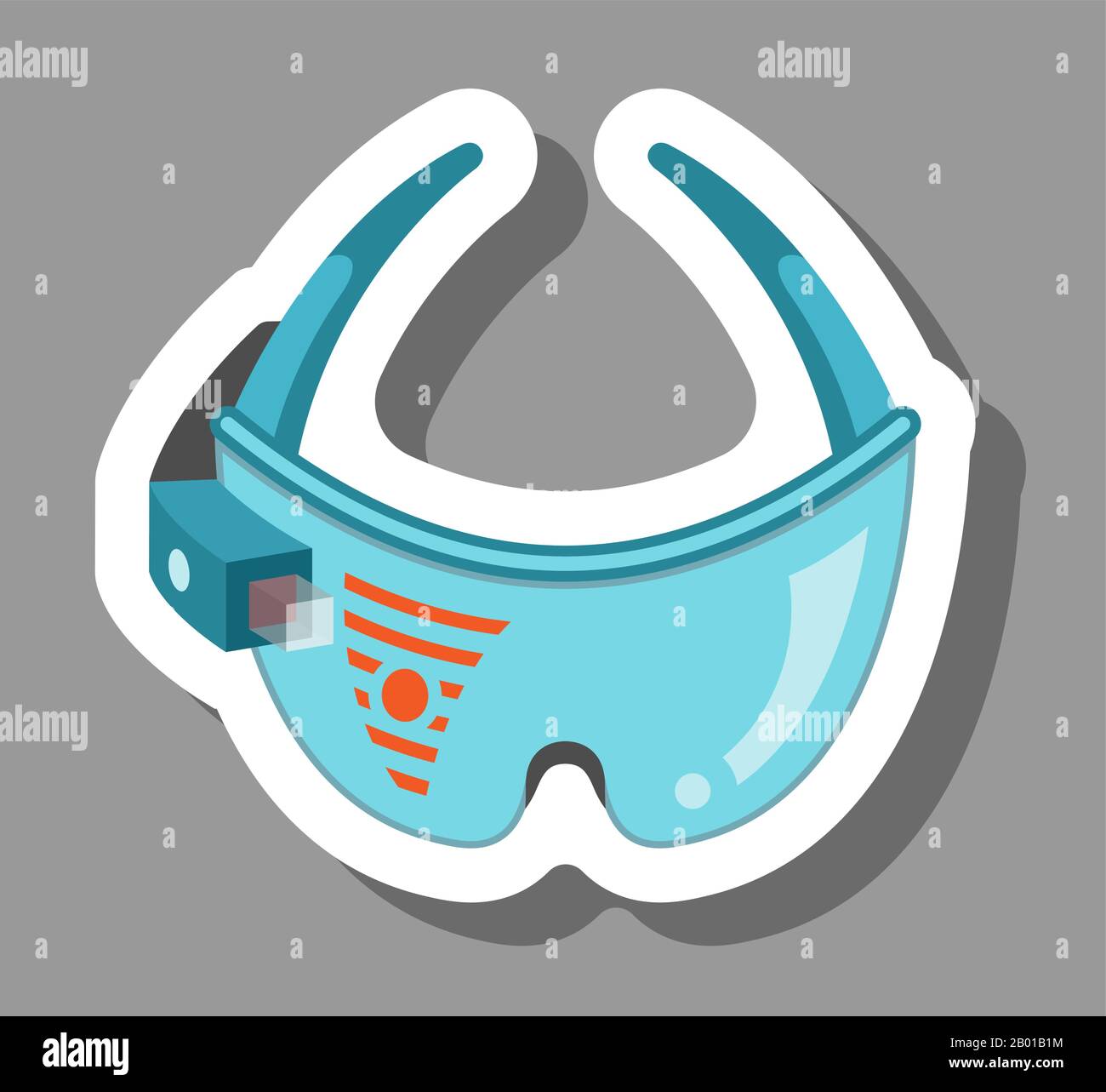 AR glasses icon that symbolizes wearable smart devices technology. All ...