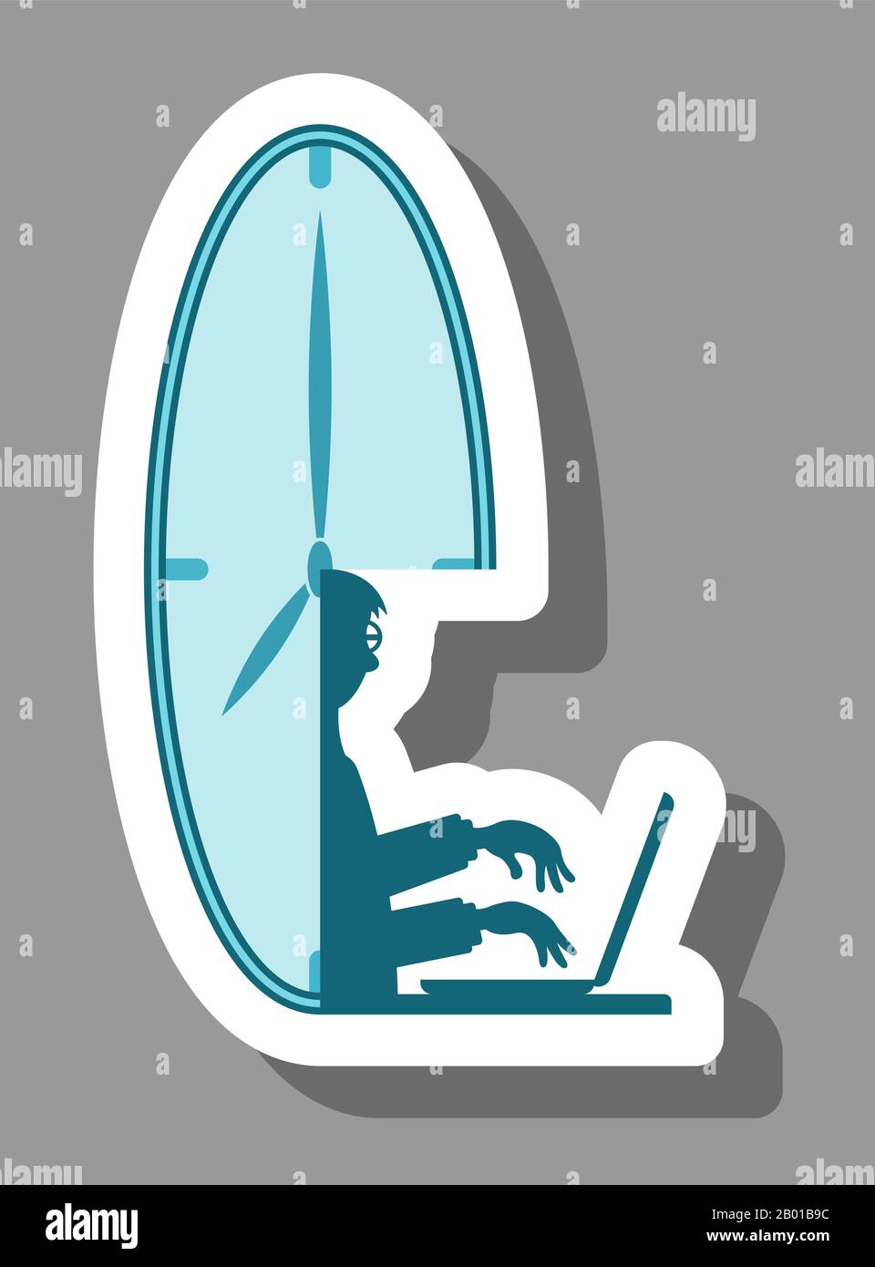 Part-time worker icon that symbolizes limited time worker. All the ...