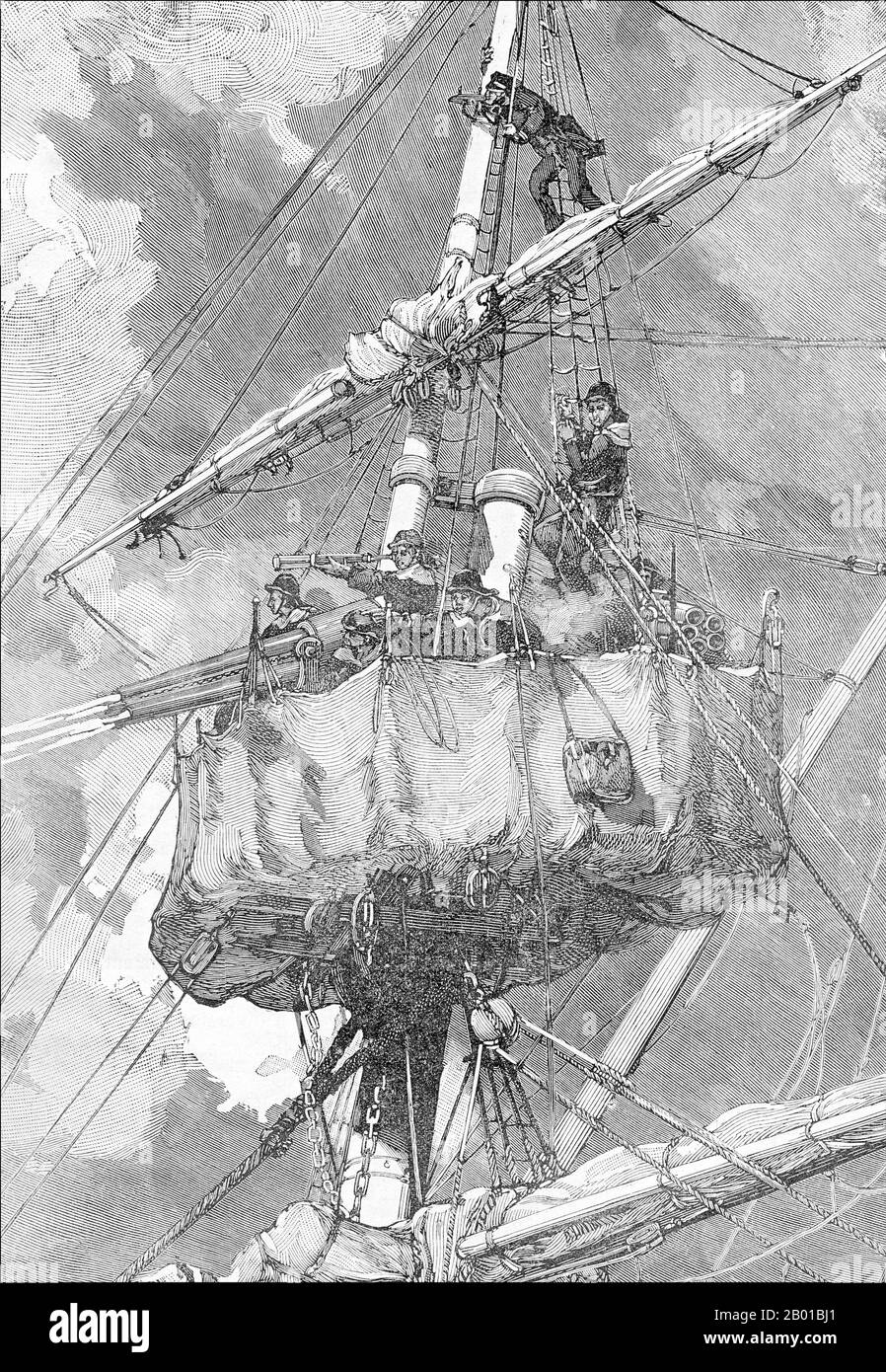 Vietnam France: The French ship 'Pluvier' engages the Vietnamese ...