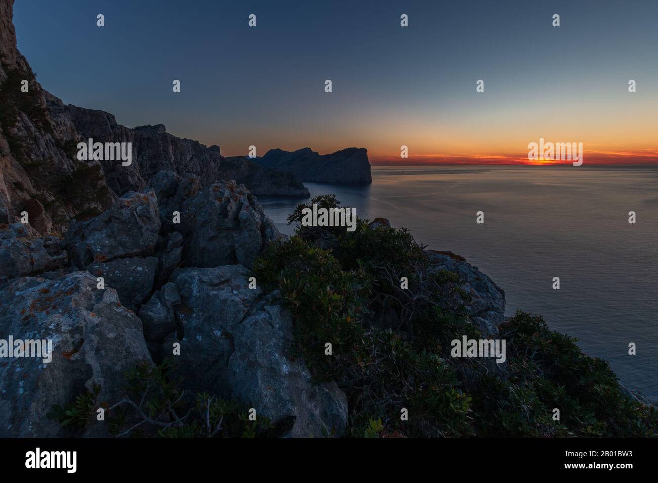 Lighthouse of Cap de Formentor in the northeast of the balearic island ...