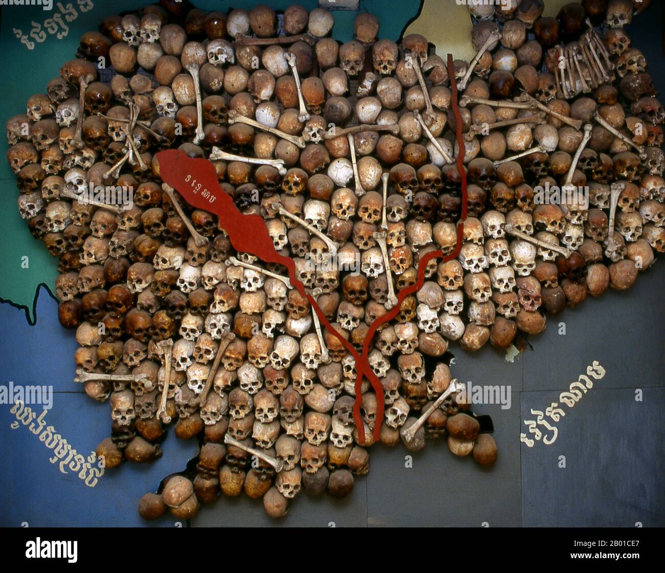 A map of cambodia made from skulls hi-res stock photography and images ...