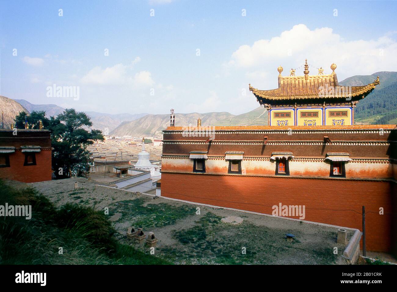 China: The Small Gold Tile Temple Hall, Labrang Monastery, Xiahe, Gansu ...
